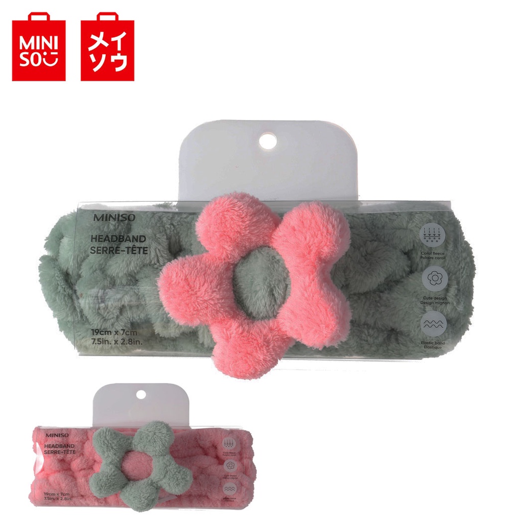 MINISO Sunflower Headband Grey/Pink | Shopee Philippines