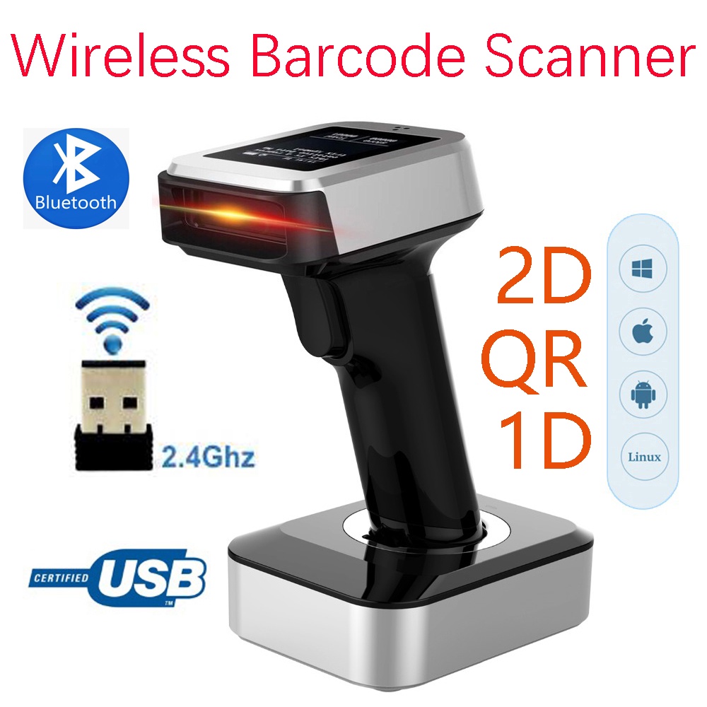 ZumTek 1902DB Bluetooth Wireless 2D Barcode Scanner Screen Mobile ...