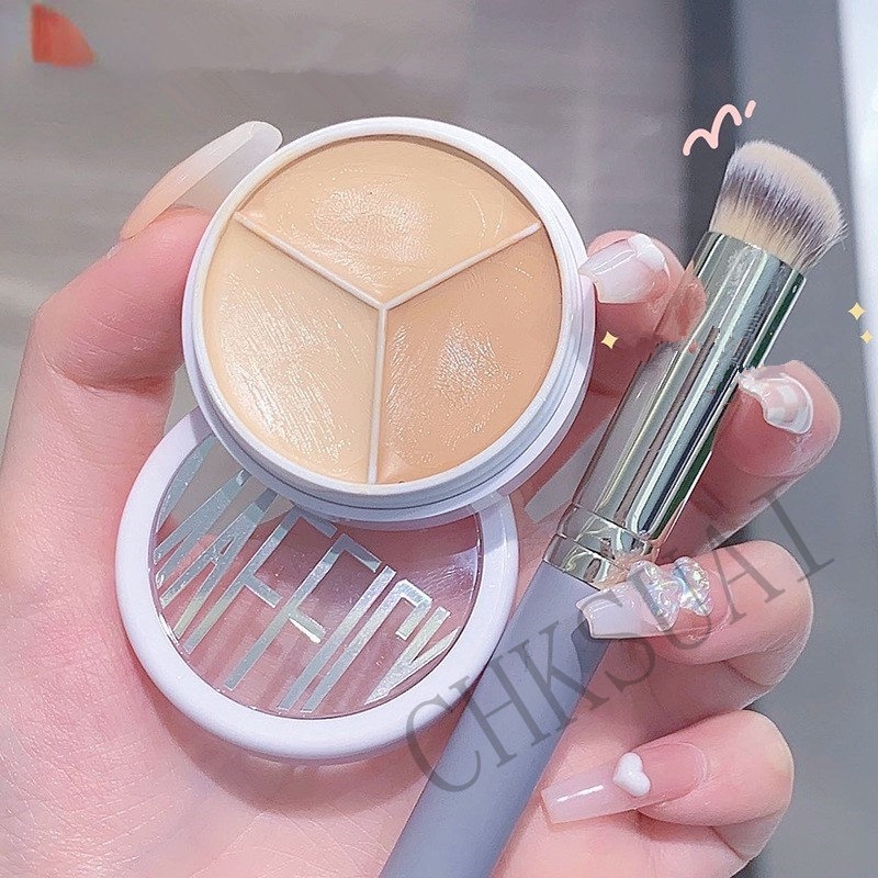MAFFICK Tri-color Concealer Spot Acne Marks Dark Circle Foundation Blur ...