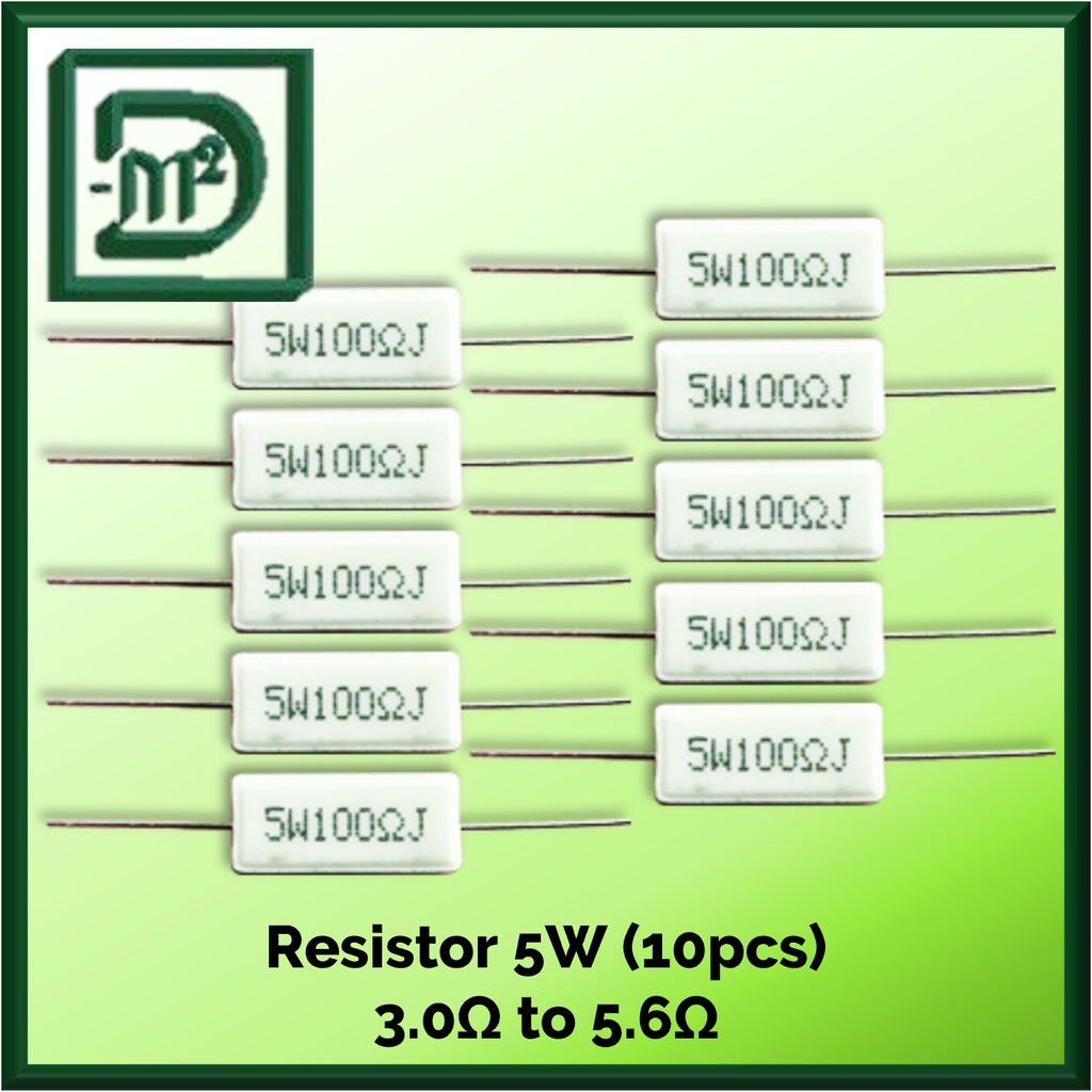 Resistor 5W 3.0 Ohms to 5.6 Ohms (10pcs) | Shopee Philippines