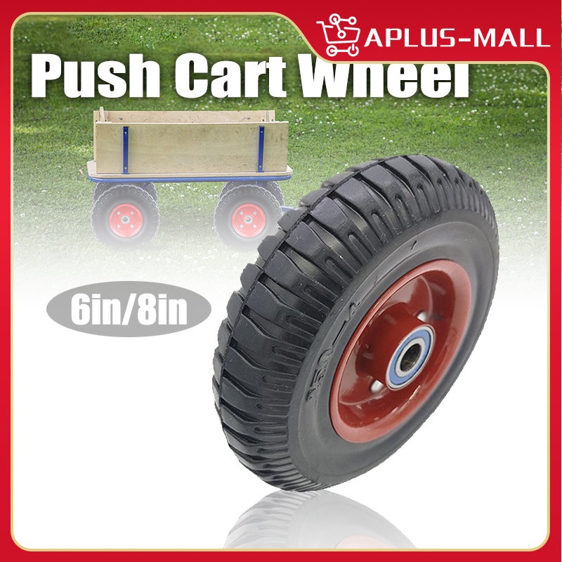 Heavy Duty Steel Body Rubber Wheel / Pushcart Wheel 6 Inch, 8 Inch ...