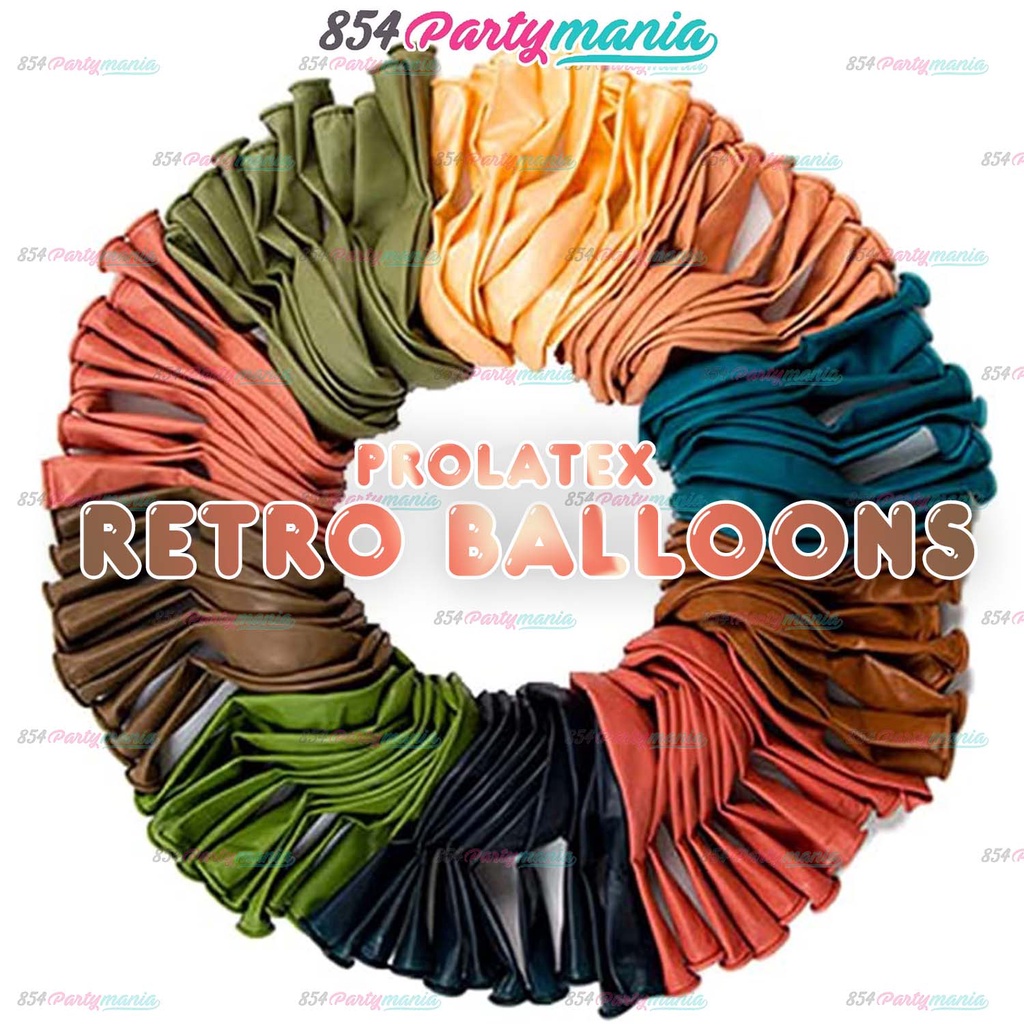 12pcs / 50pcs 12 inch Retro Balloons Prolatex Balloons Retro Series ...