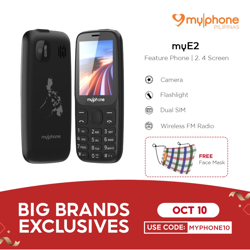 myE2 2.4" Screen Basic Phone FM Radio Camera Dual SIM | Shopee Philippines