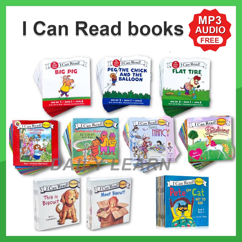 12 Books/set I Can Read Phonics Pete cat Little Critters English ...