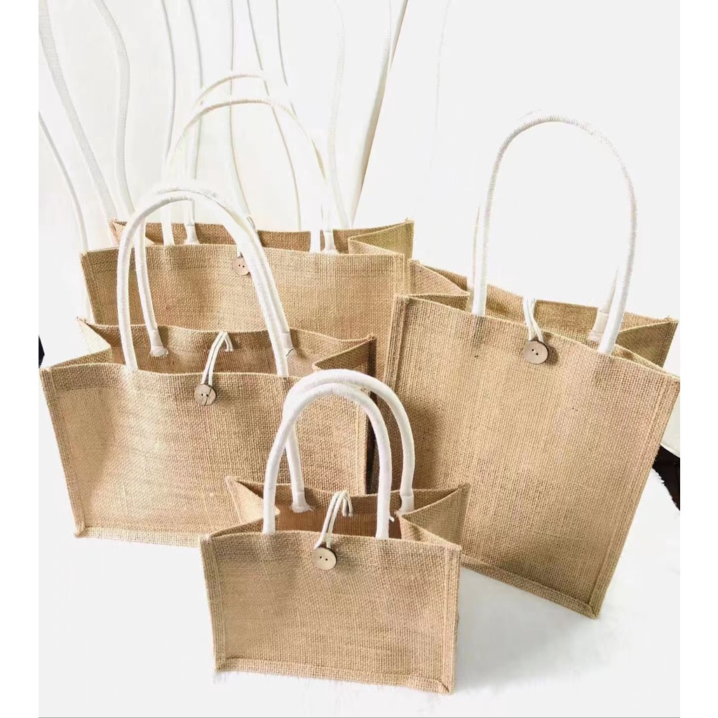 Women Abaca Tote Bag Shoulder Bag Handbag Beach Jute Shopping Bag With ...