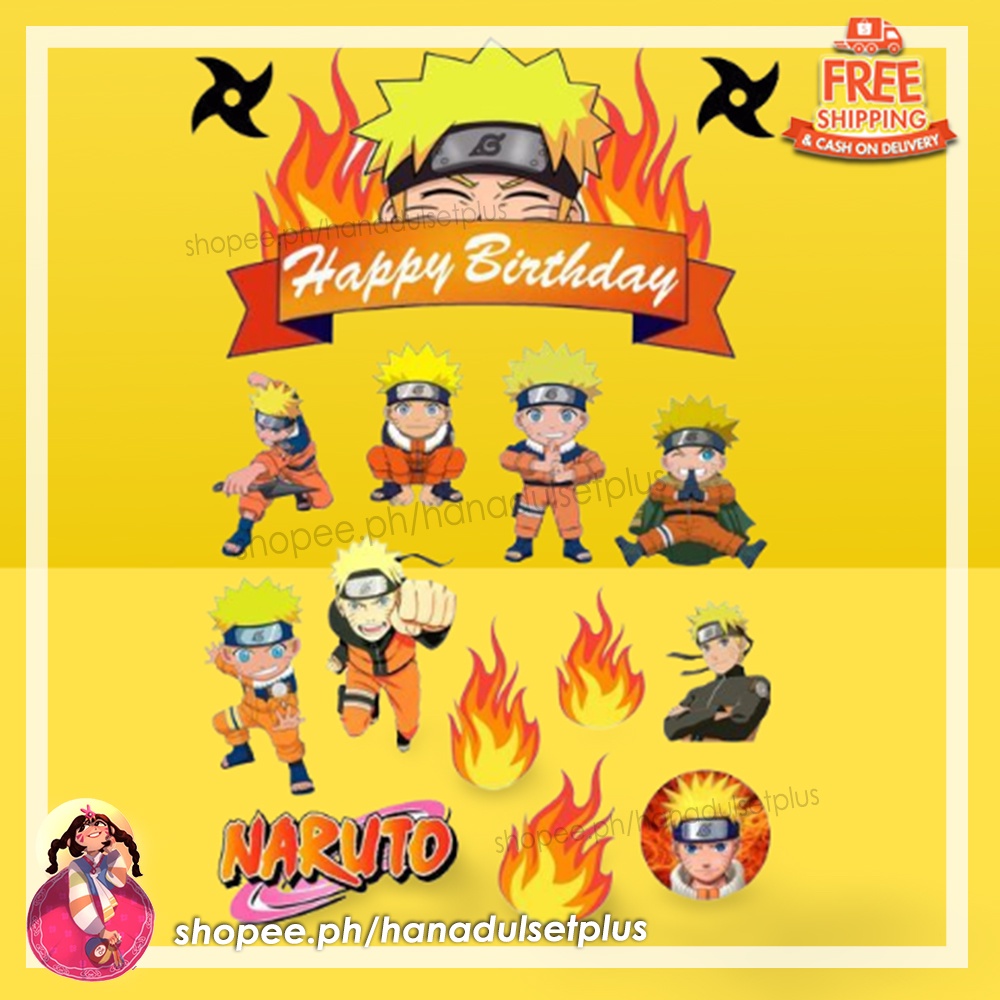Naruto Cake Topper | Cake Topper | Naruto cake toppers | Set ♥ ...