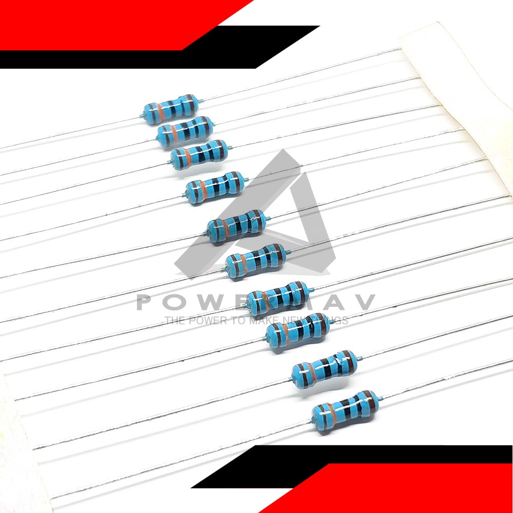 10pcs 130 ohms 5 band 1/4w Metal film resistor 1% ohm for pcb ...