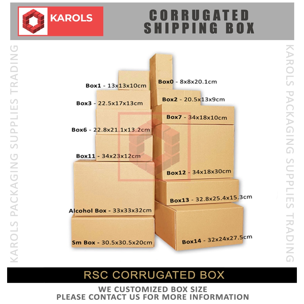 1 pc | Bigger Size Carton box corrugated cardboard box packaging Kraft ...