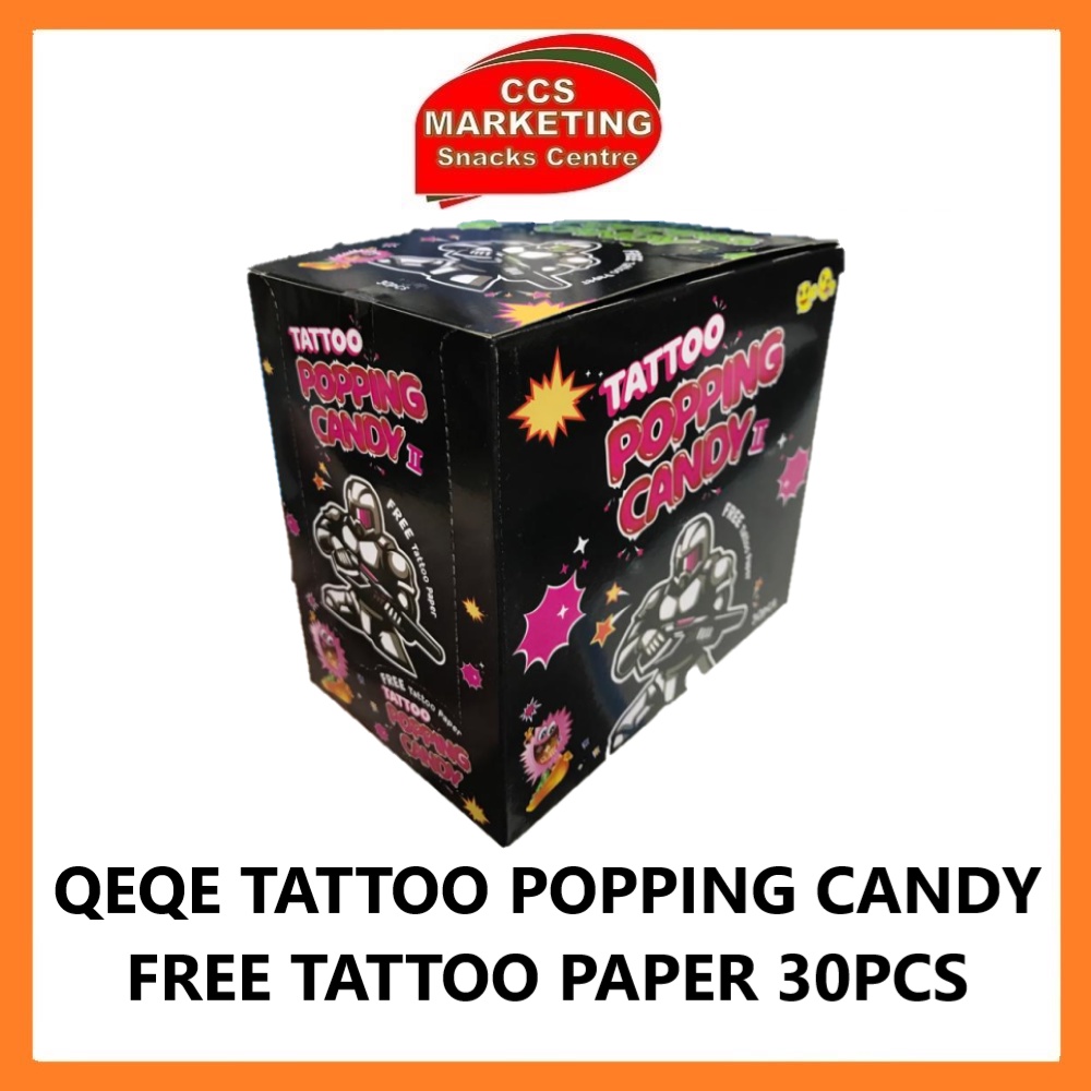 CCS Qeqe Tattoo Popping Candy Free Tattoo Paper 30pcs | Shopee Philippines