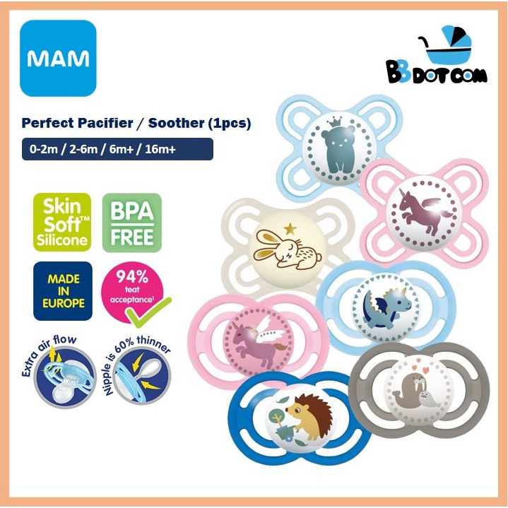 MAM Perfect / Perfect Night Baby Soother Pacifier (1 Pcs) | Shopee ...