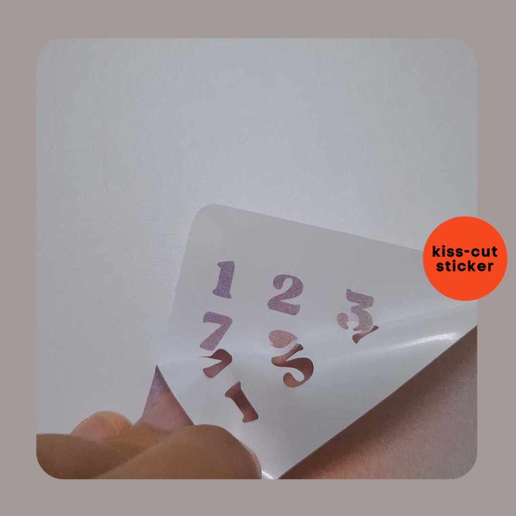 (NG) Kiss-cut Sticker Number Grainy Bujo Stickers / Journaling Stickers ...