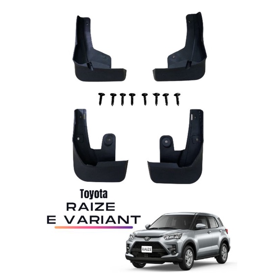 Toyota Raize Rocky E Variant 2022 Onward Mud Guard ABS Plastic Made in ...