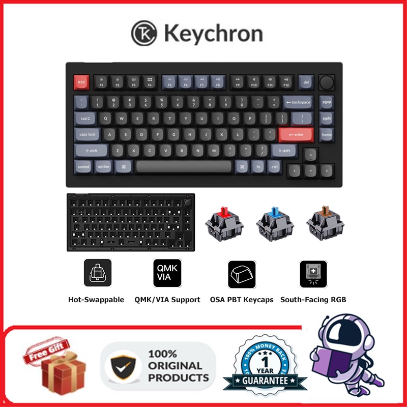 Keychron V1 Wired Mechanical Keyboard QMC Customized Hot-Swap ...