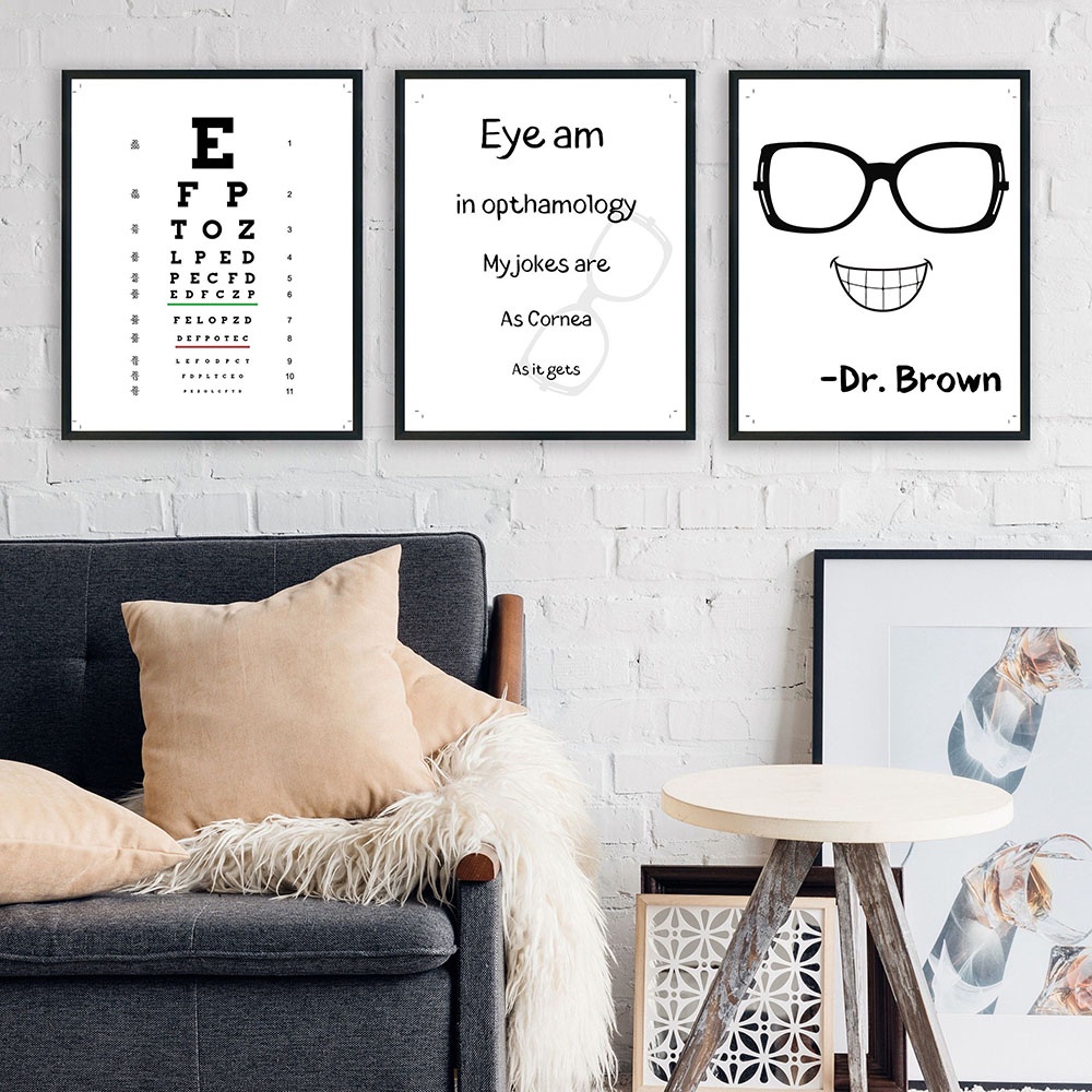 Funny Ophthalmologist Gift Canvas Painting Retro Posters Optometry Eye ...