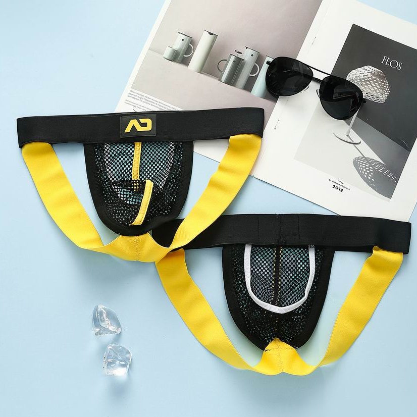 Addicted Men Jockstrap Underwear Sexy Mesh Jock Strap Briefs (Discreet ...