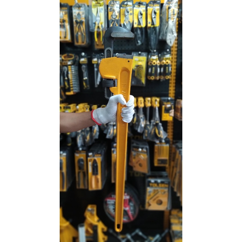 Tolsen Heavy Duty Pipe Wrench / Liyabe Tubo (18", 24" or 36") | Shopee ...