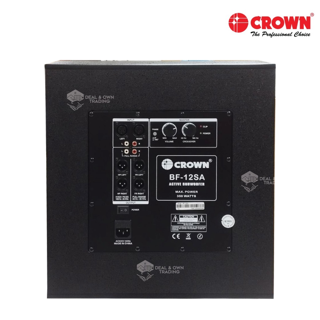 2021 Crown BF-12SA Active Subwoofer 350 watts 4 to 8 ohms 12 inch ...