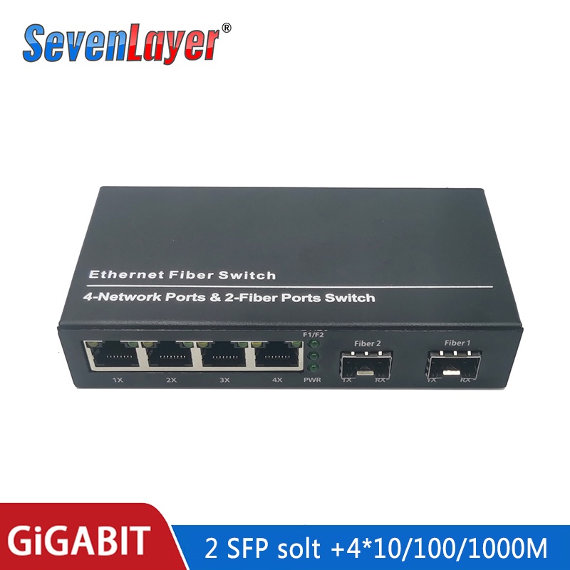 Fiber Optical Media Converter Gigabit Ethernet switch 10/100/1000M 4 ...