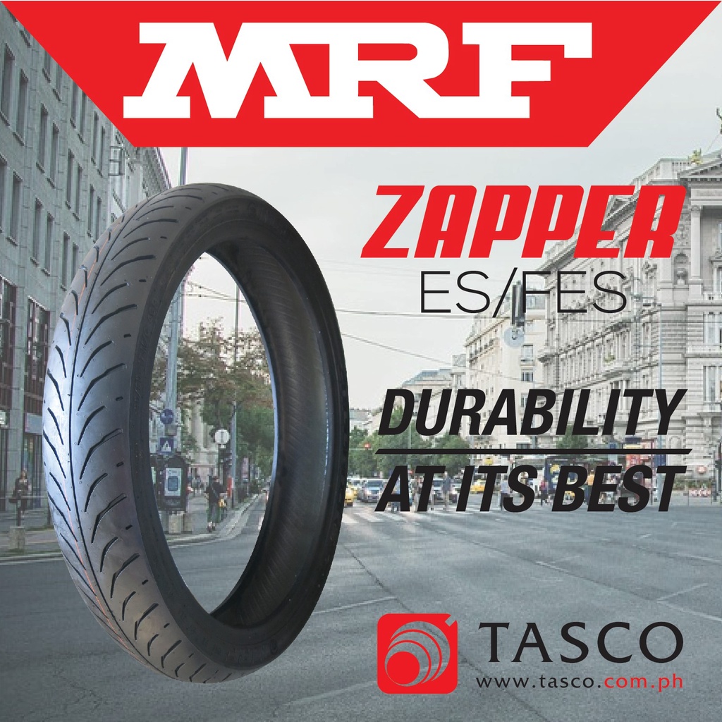 MRF Zapper Nylo Grip 80/80-14 90/80-14 100/80-14 Tubeless Tire for ...