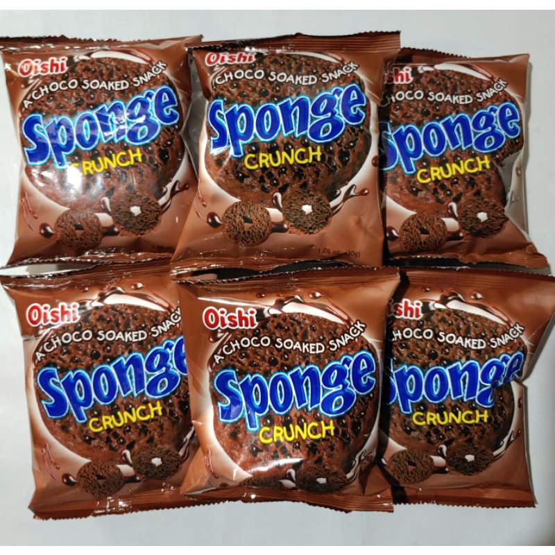 6 Pack Oishi Sponge Crunch Choco 30g | Shopee Philippines