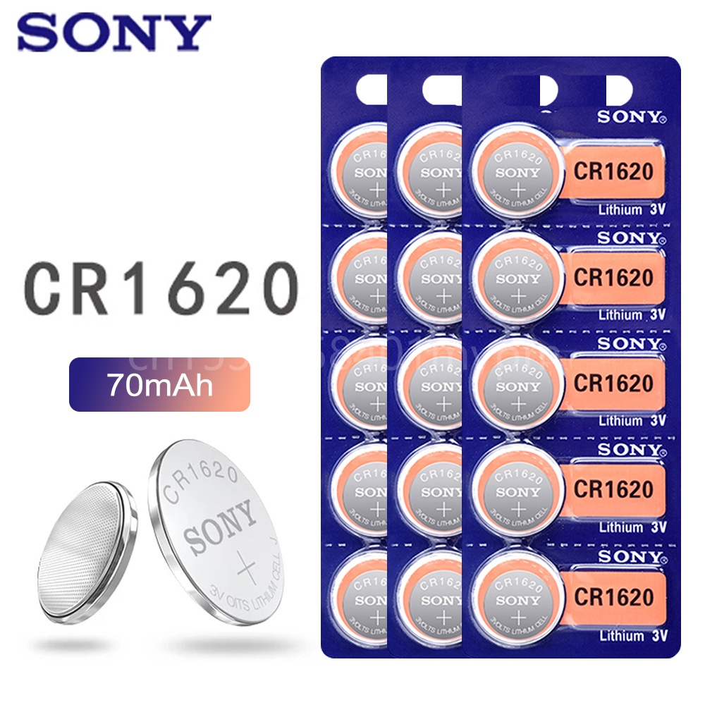 SONY Original CR1620 Lithium Button Cell Battery 3V for Watch Remote ...