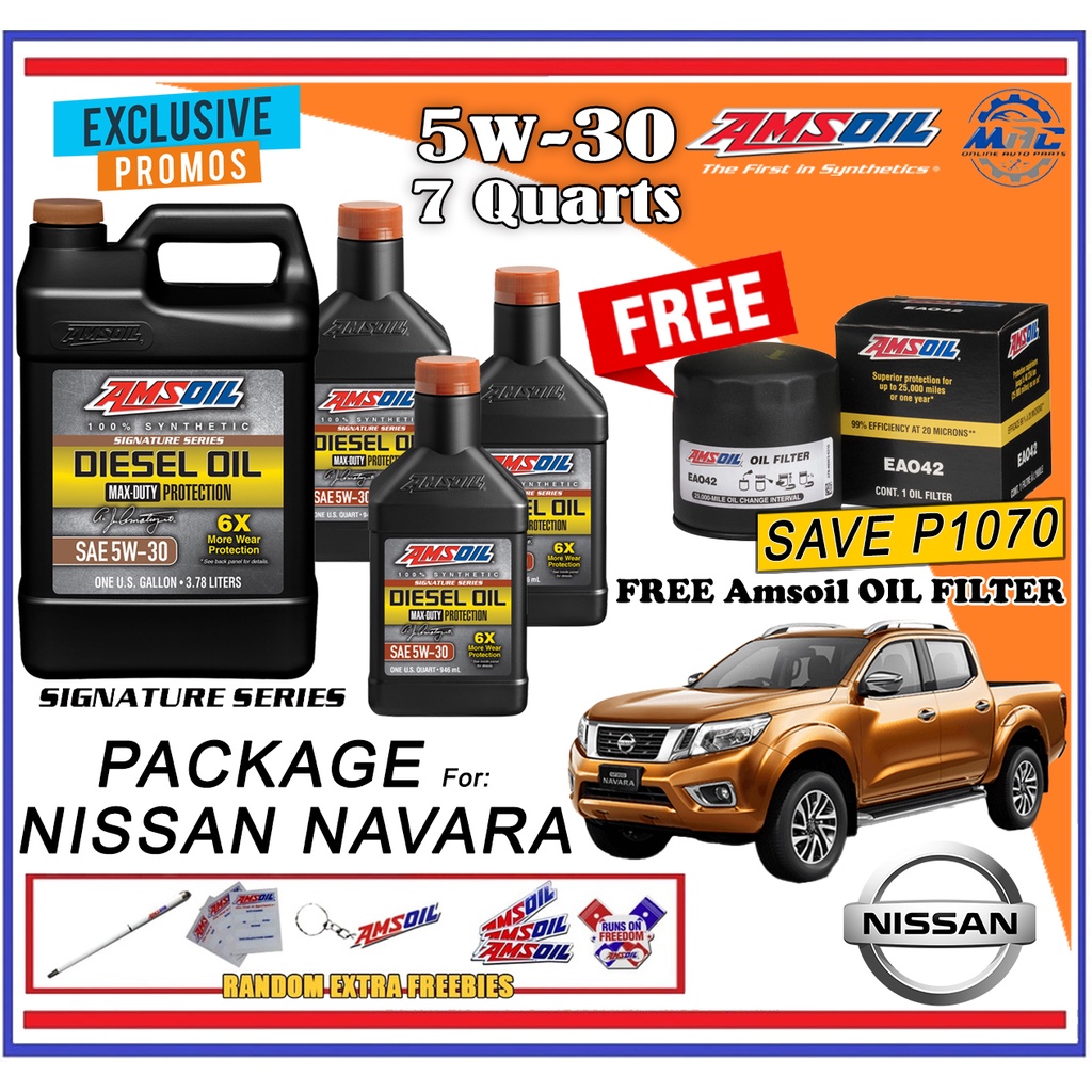 AMSOIL Signature Series Max Duty 5W-30 7 quarts FREE Oil Filter Package ...