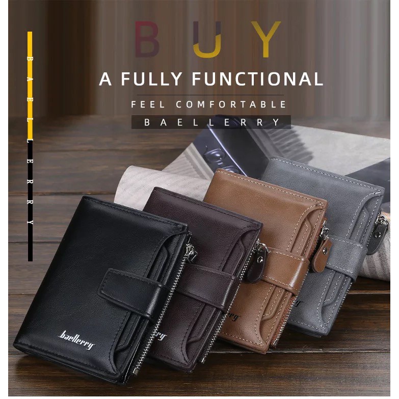 Baellerry D3220 High Quality Leather Wallet Card Holder Multifunction ...