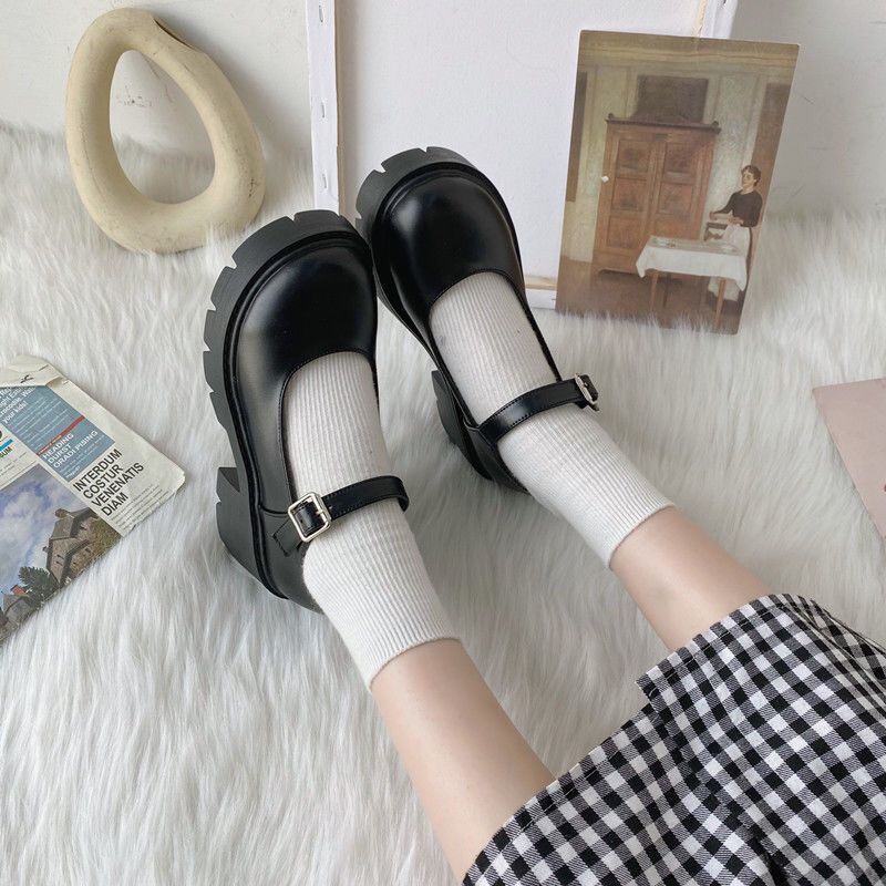JK female student Korean version of Mary Jane shoes / black Lolita ...