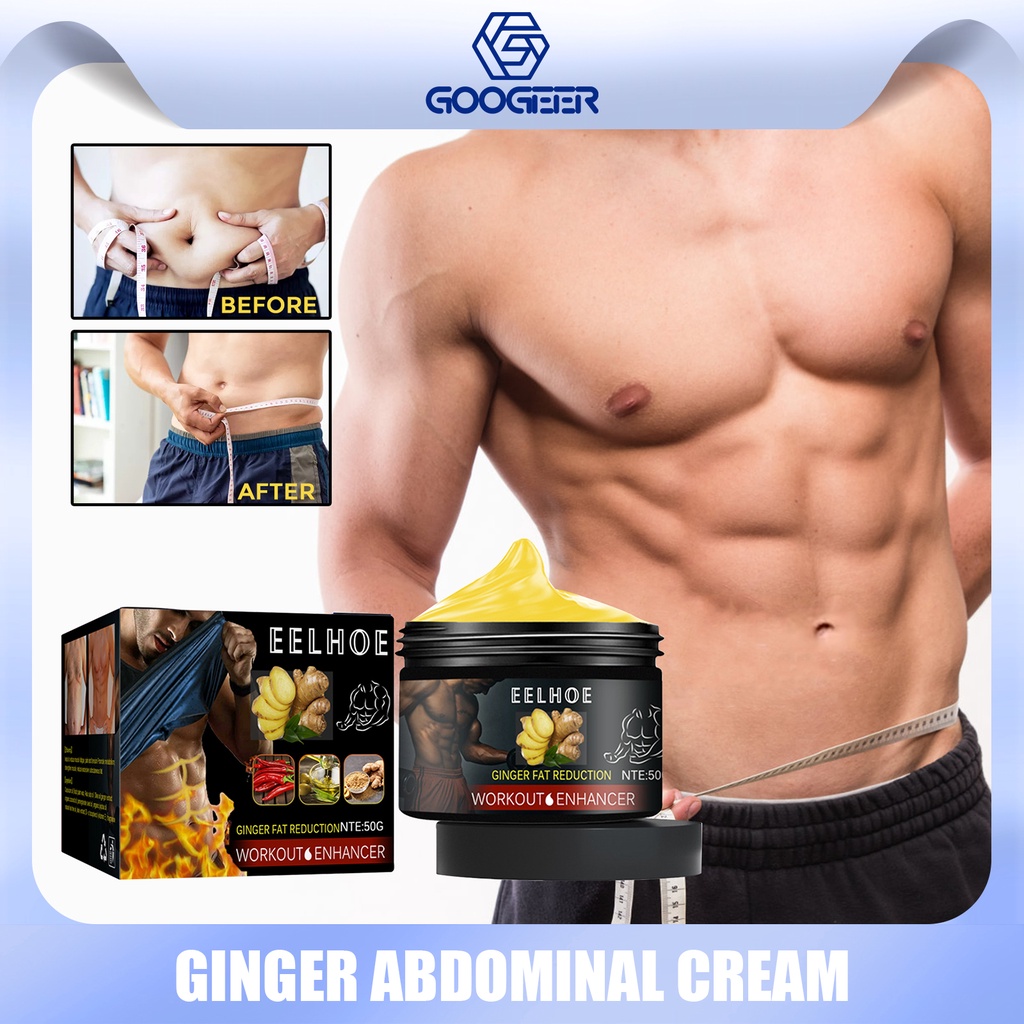 EELHOE Ginger Abdominal Muscle Fat Reduction Cream Fat Burning Powerful Weight Loss Gynecomastia ...