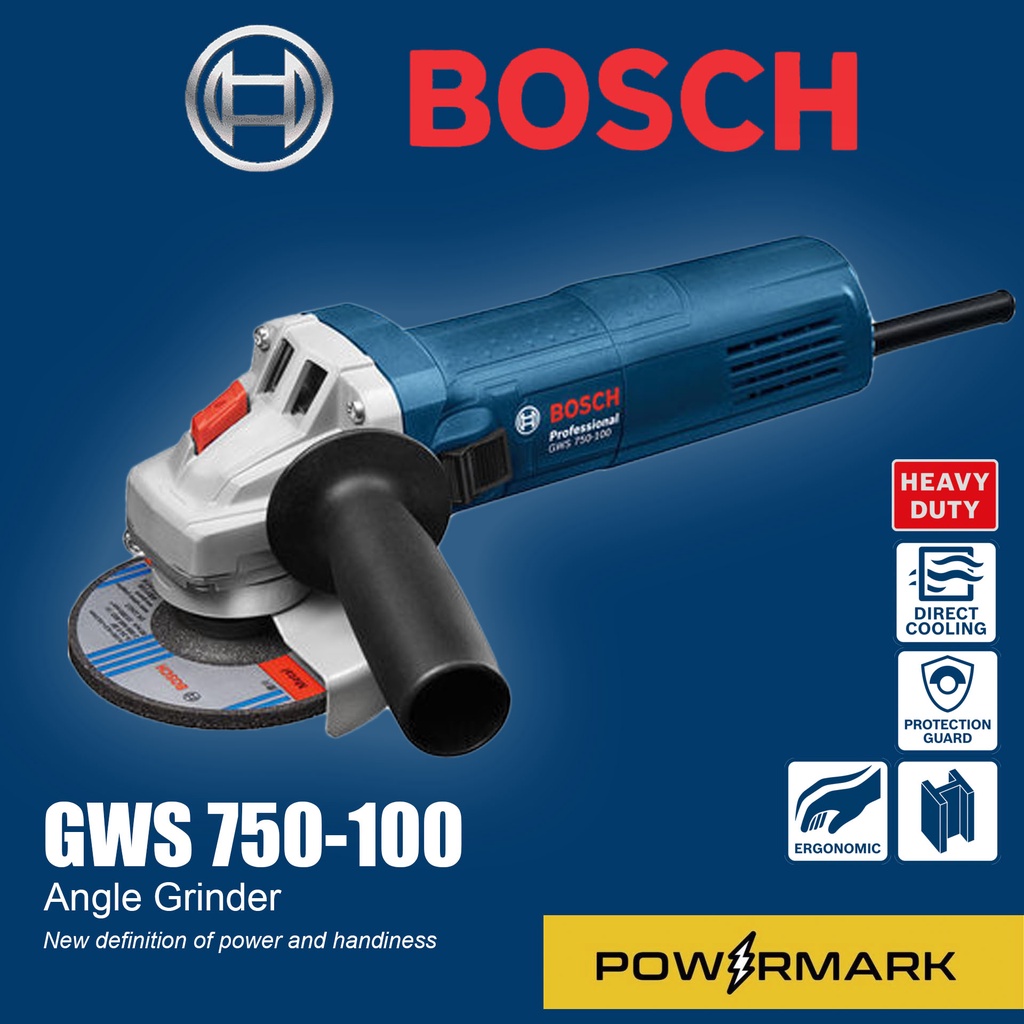 BOSCH GWS 750-100 Heavy Duty Angle Grinder 750W [POWERMARK BHD ... BOSCH GWS 750-100 Heavy Duty Angle Grinder 750W [POWERMARK BHD ...