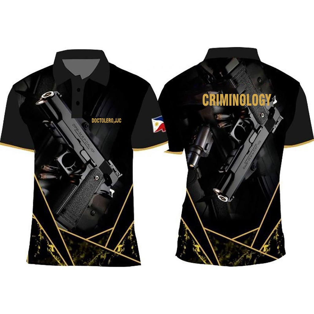 CRIMINOLOGY SECURITY BLACKFULL SUBLIMATION HIGH QUALITY POLOSHIRT ...