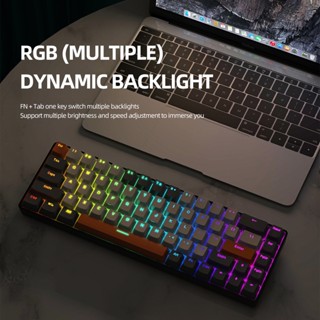 ZIYOULANG T8 RGB 68 Keys Mechanical Keyboard Type-C Wired Gaming ...
