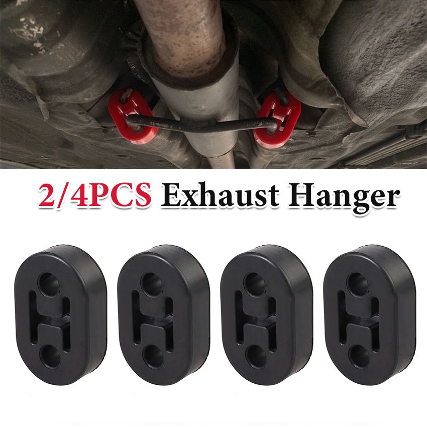2/4 Car Exhaust Hanger Bushing Support 2 Holes Tail Pipe Mount Rubber ...