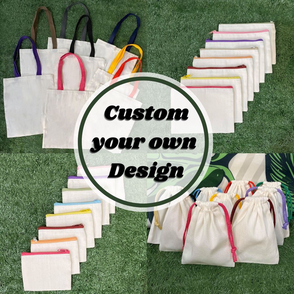 Customized Colored Katsa Canvas Bags [High Quality] Tote Bag Pouch ...
