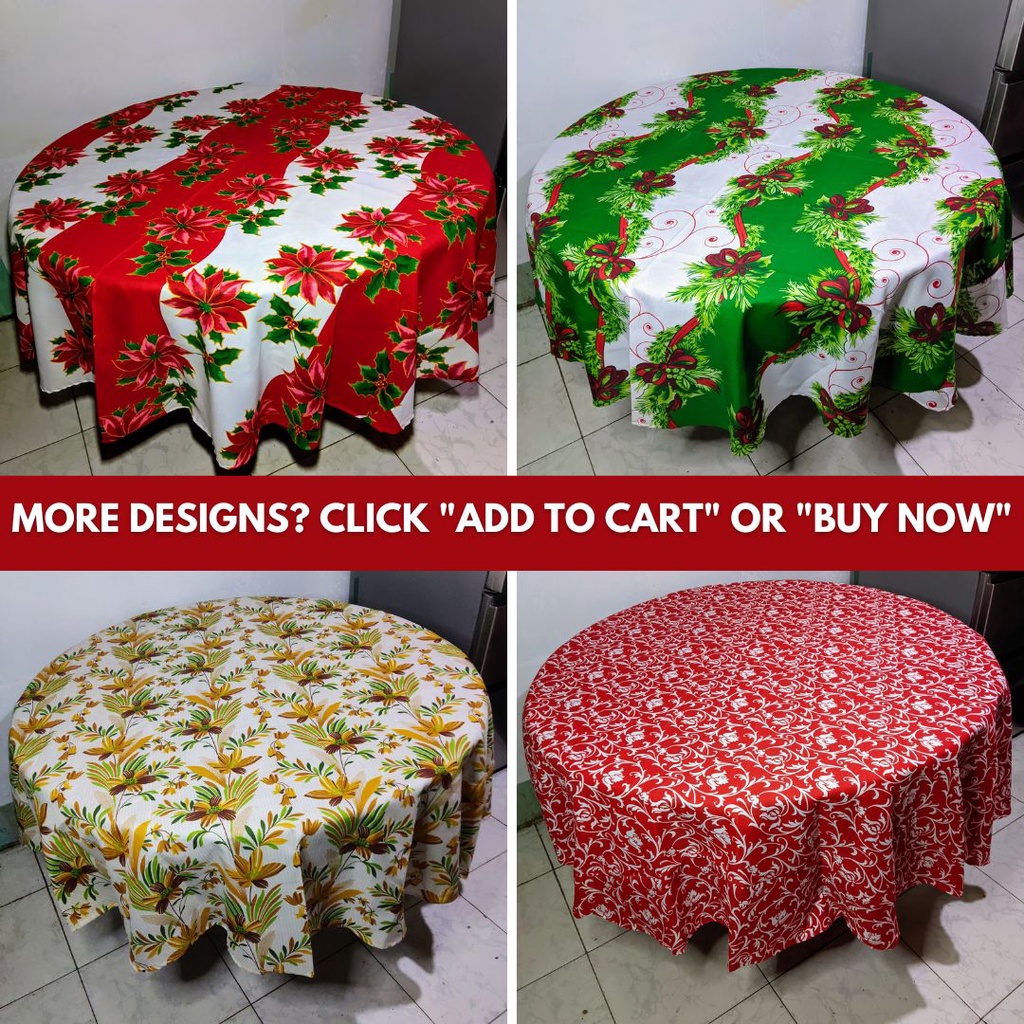 Round Table Color of the Year Red Yellow Green Table Cloth Many Design ...