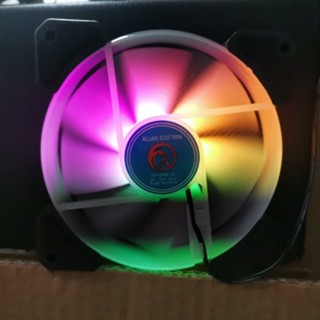 Allan 12cm LED RGB Round Computer Case Cooling Fan Radiator | Shopee ...