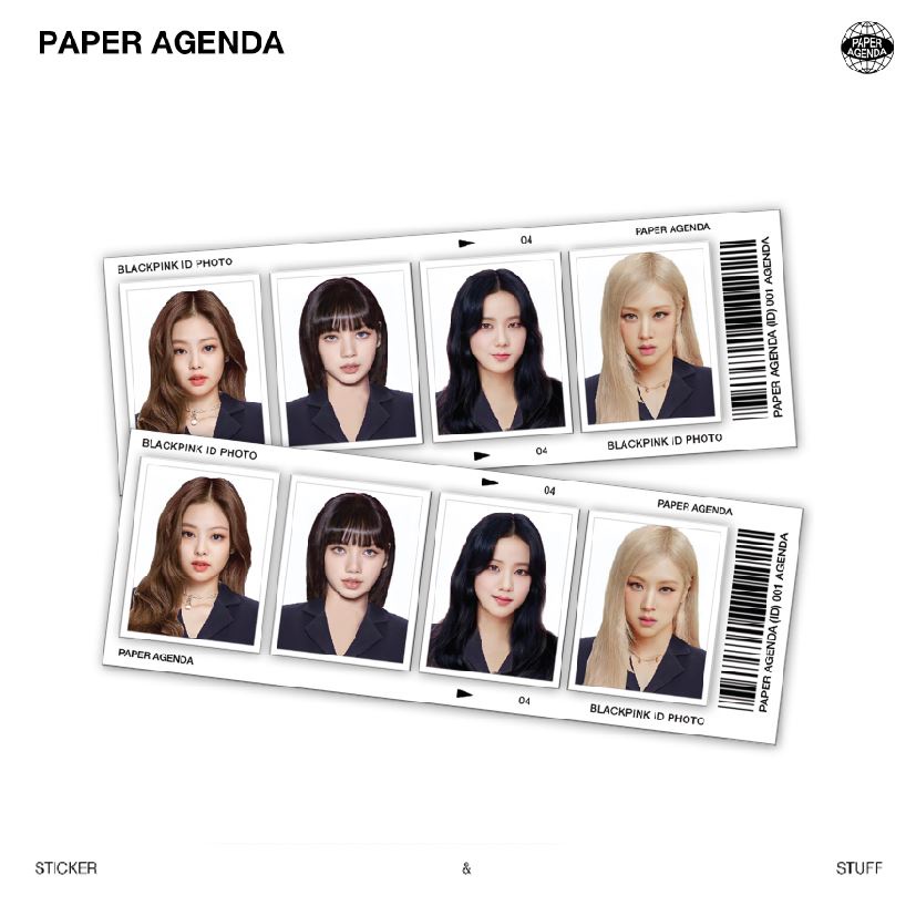 BLACKPINK KPOP ID PHOTO STRIP Formal Wear - Waterproof Vinyl Sticker by ...