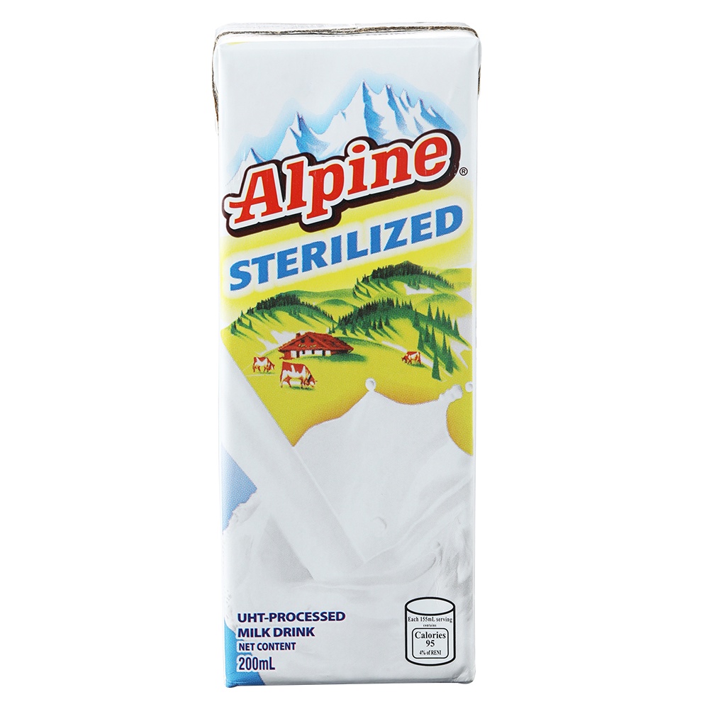 Alpine Sterilized Milk Drink 200ml | Shopee Philippines