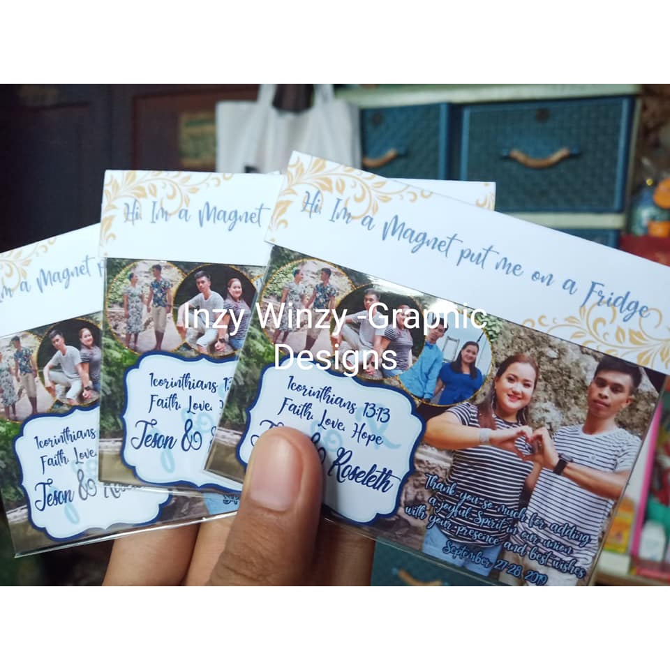 ATM SIZE REF MAGNET FOR WEDDING SOUVENIRS AND GIVEAWAYS | Shopee ...