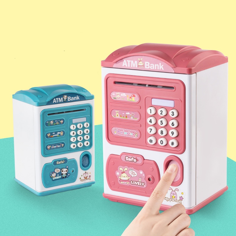coin bank saving machine bank cartoon money atm children gift toy piggy bank alkansya Password ...