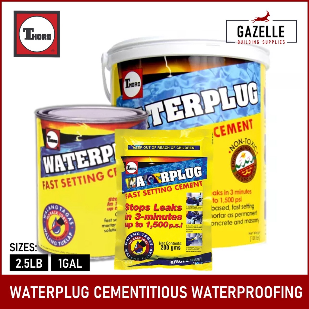 Waterplug Fast Setting Cement Cementitious Waterpoofing 200G / 2.5LBS ...