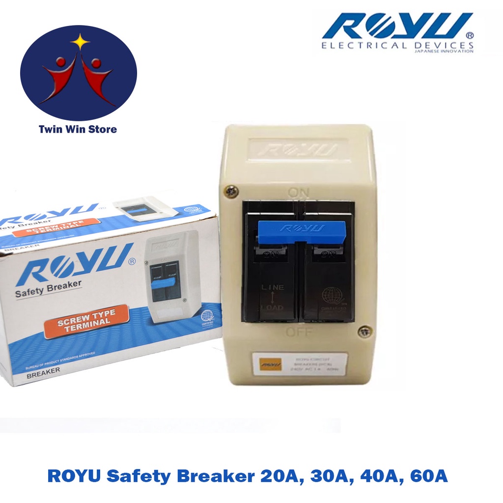 ROYU Safety Breaker 20A, 30A, 40A, 60A | Shopee Philippines