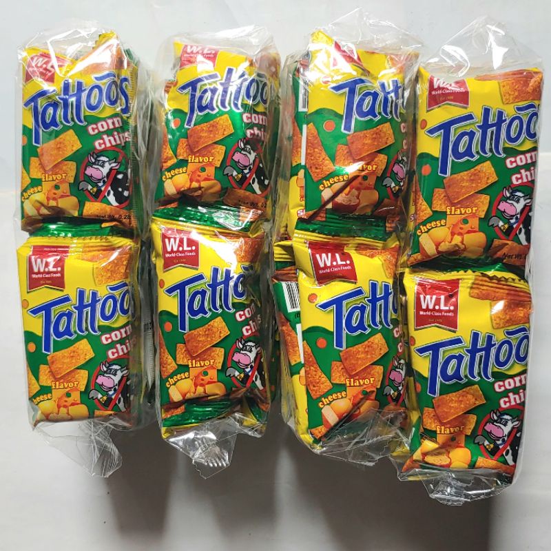 4 Pack Tattoos Corn Chips | Shopee Philippines