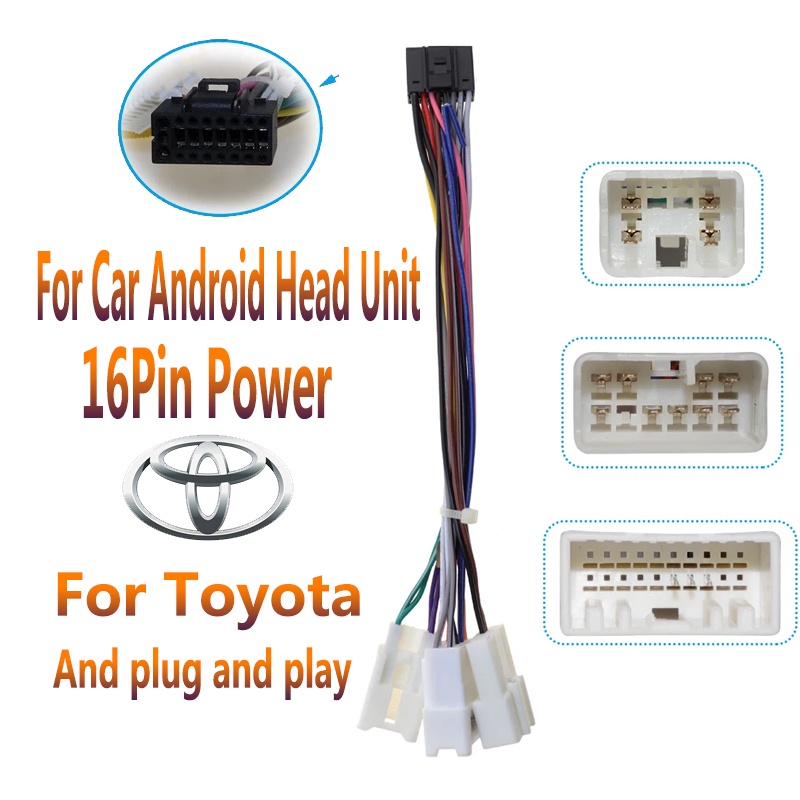 16 Pin Cable Adapter To Android DVD GPS Multimedia Harness Connector ...