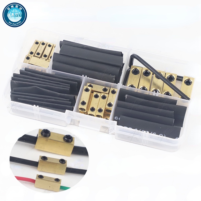 Copper connection pipe end connector 10A 20A 60A thread crimp ...