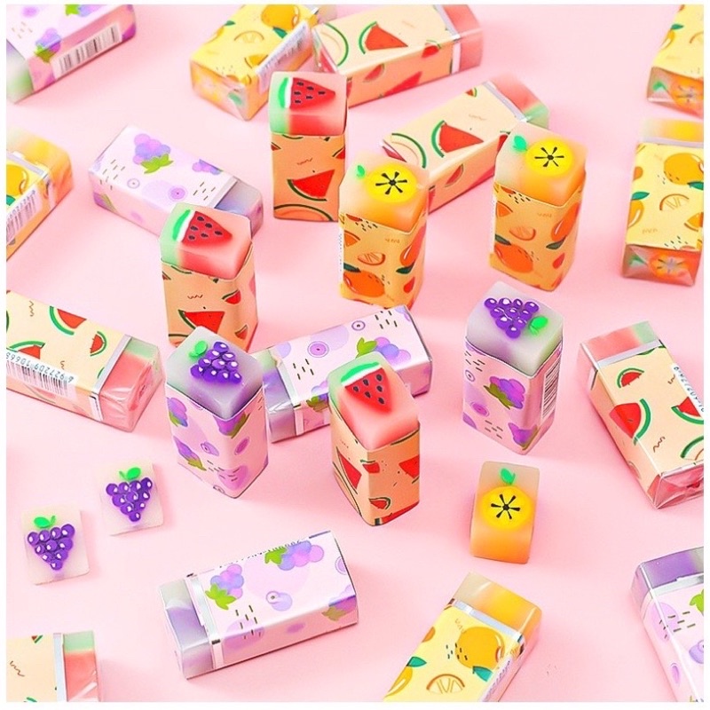LSY Cute fruit/Eraser student school stationery Eraser office supplies ...