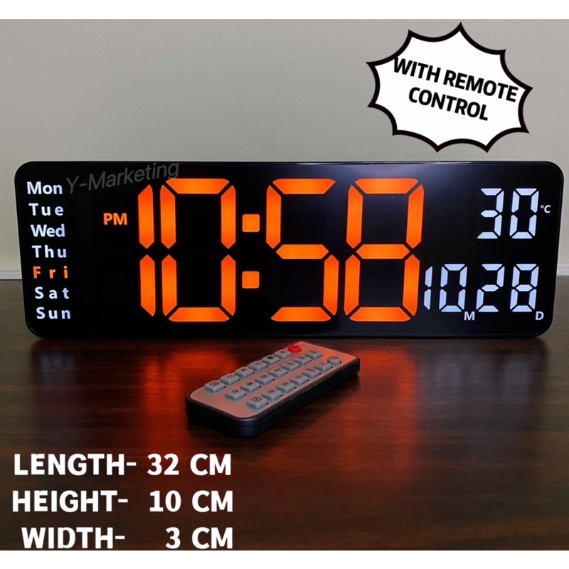 (6629) LARGE Digital Remote Control with COUNTDOWN & TIMER with Alarm ...