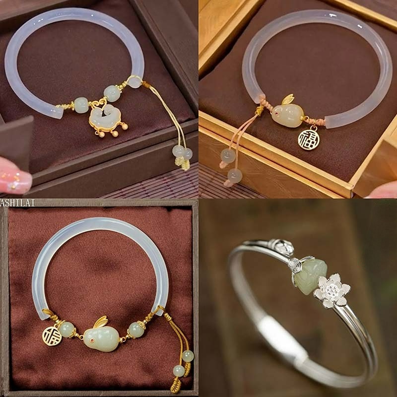 2022 New Chinese Vintage Versatile Safe Lock Bracelet Female | Shopee ...