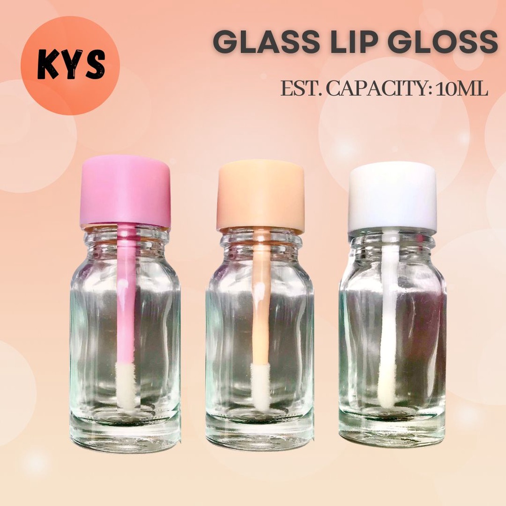 10ml Glass with Doe foot applicator for lip gloss | Shopee Philippines