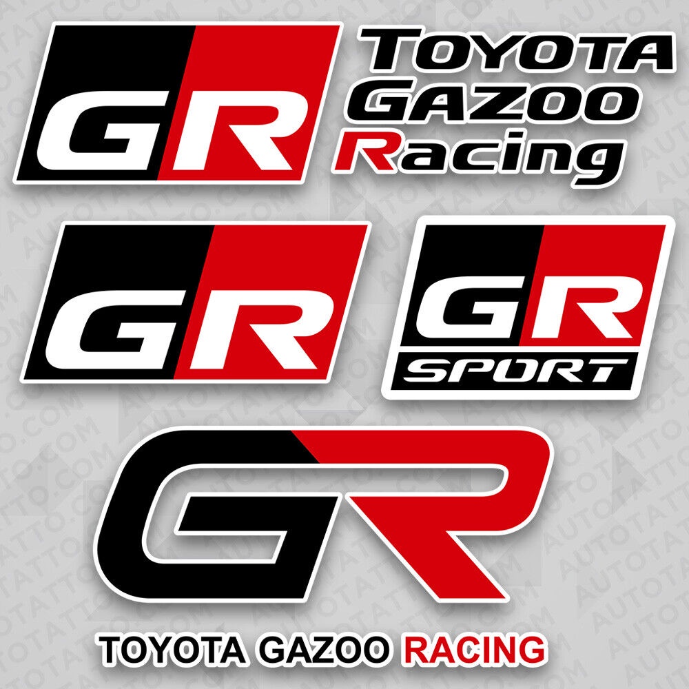 Fit Toyota Gazoo Racing GR Sport Car Logo Sticker Vinyl Decal Stripes ...